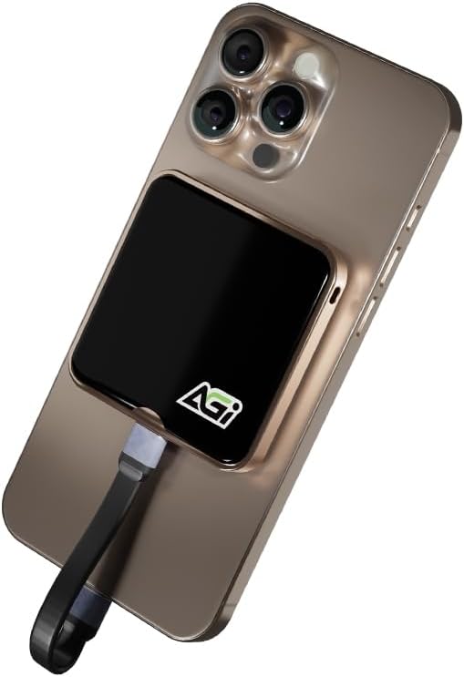AGI Magnetic Portable External SSD, 1 TB-Black, EDM38
