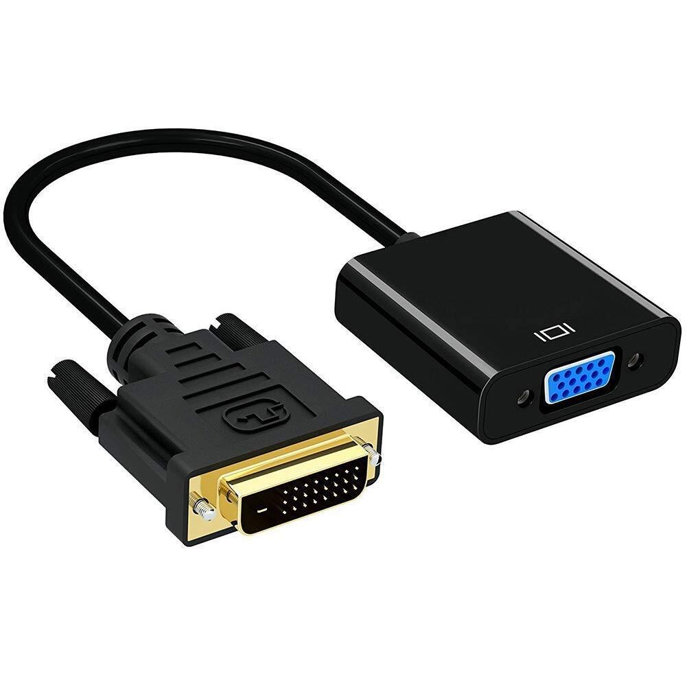 Refurbished DVI-D to VGA Adapter 24+1 Converter Black