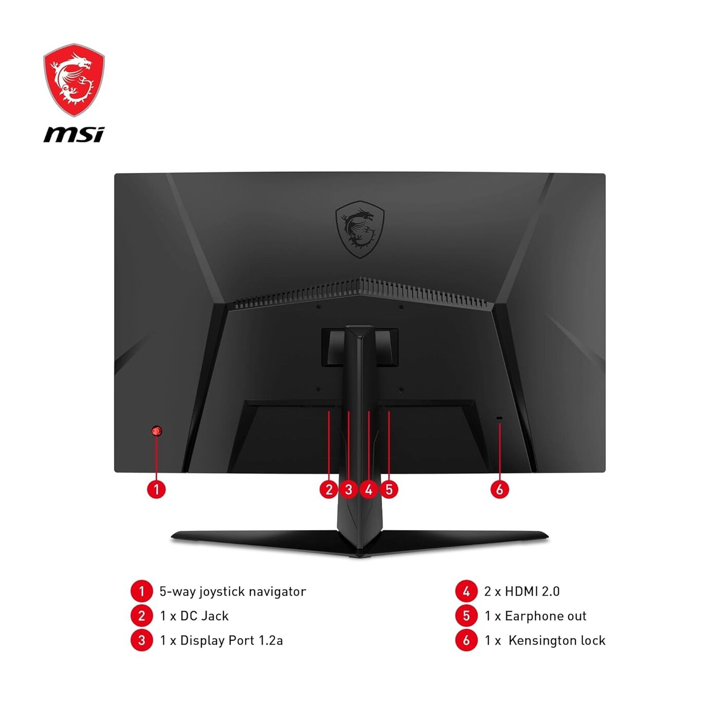 MSI, 27 Inch FHD Curved Gaming Monitor, 250Hz, 1ms, FreeSync Premium ...
