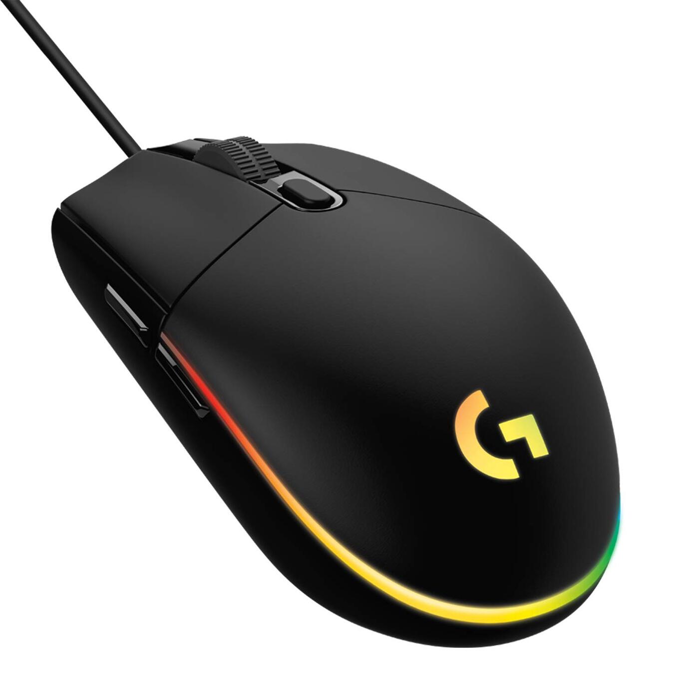 Logitech Light Sync Wired Gaming Mouse, G203, Black