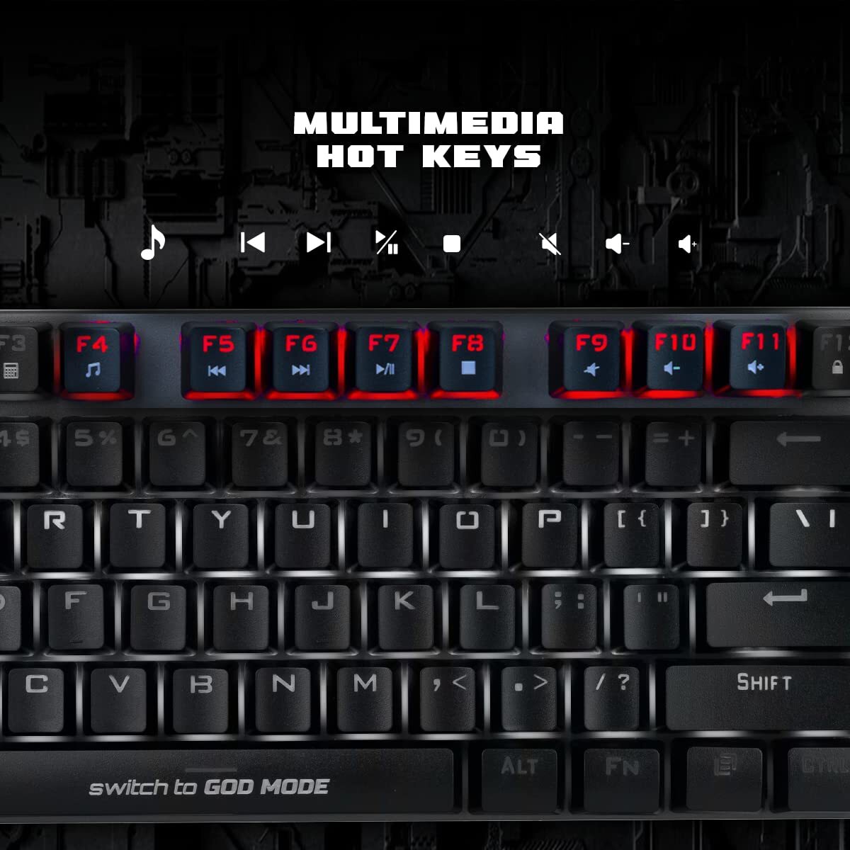 Cosmic Byte Pandora TKL Mechanical Keyboard, CB-GK-26, Red