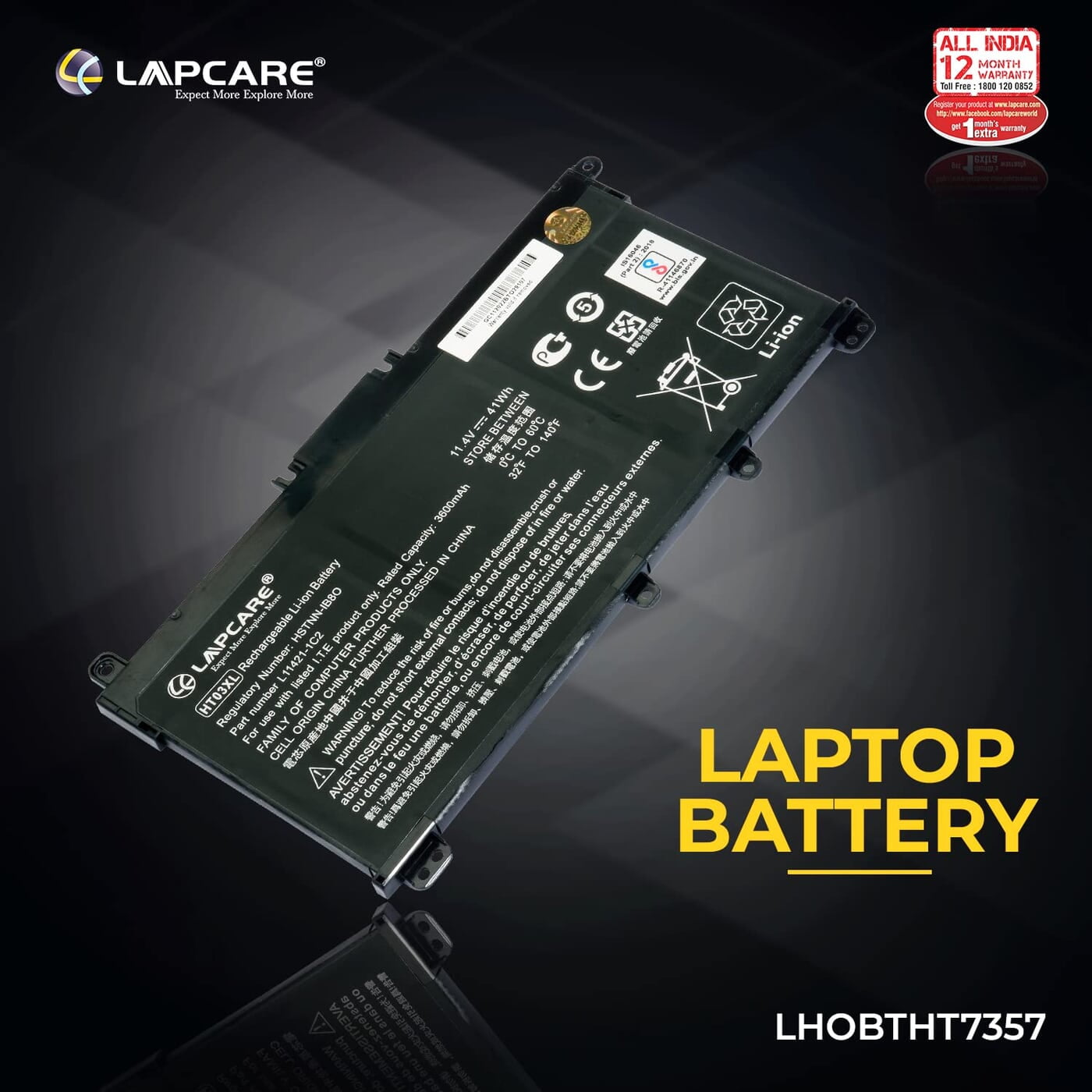 Lapcare HT03041XL Compatible Laptop Battery for HP