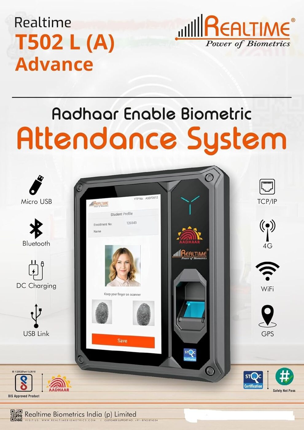 Realtime T502 L1 with LAN (T502L L1 Scanner)