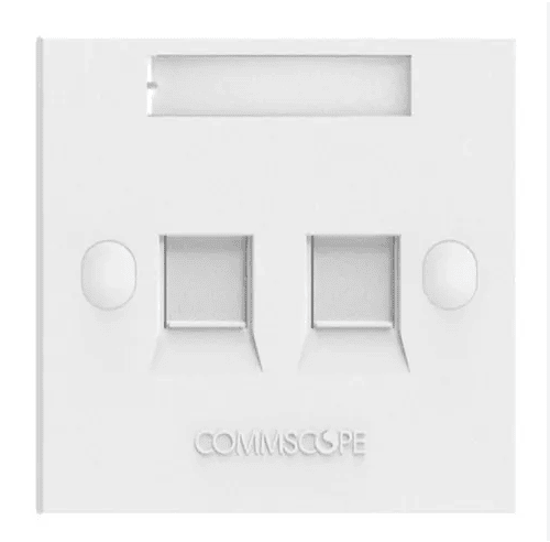 CommScope Dual Face Plate 2-Port – Cat6 Compatible